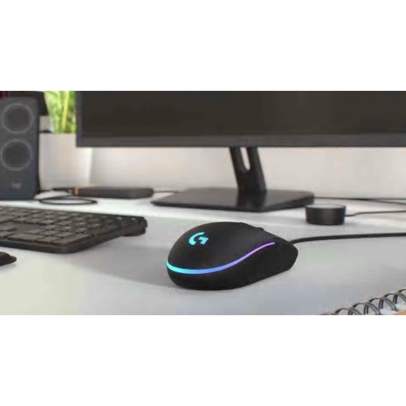 Logitech G102 Lightsync, herná myš, RGB podsvietenie, USB, čierna