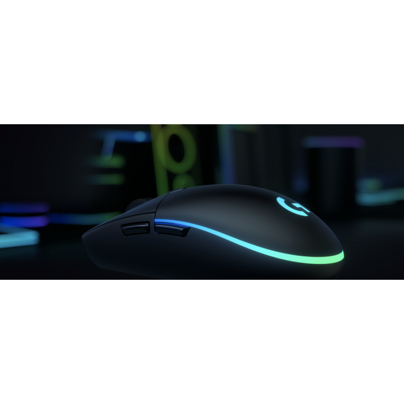 Logitech G102 Lightsync, herná myš, RGB podsvietenie, USB, čierna